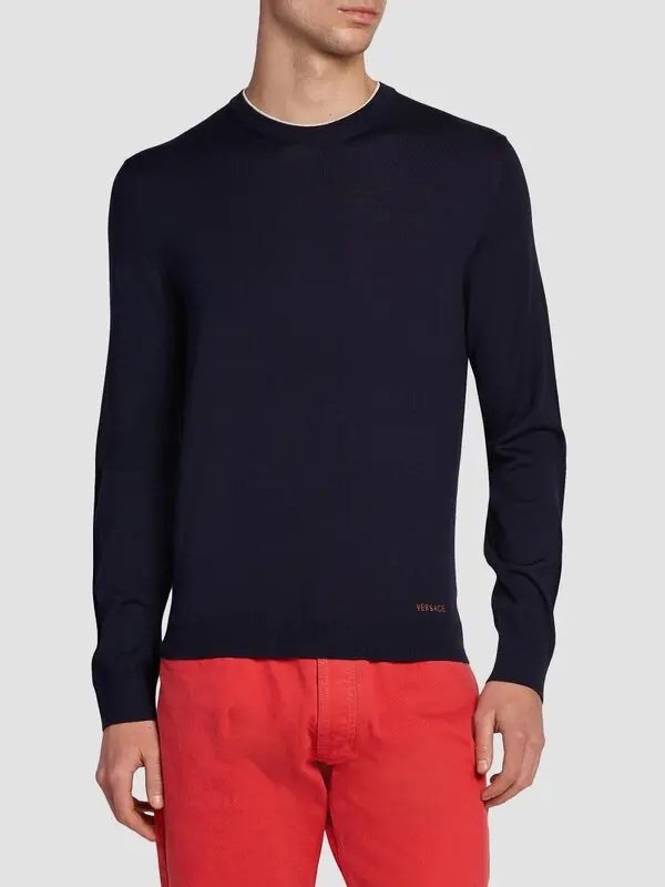 Versace Wool Crewneck Sweater
