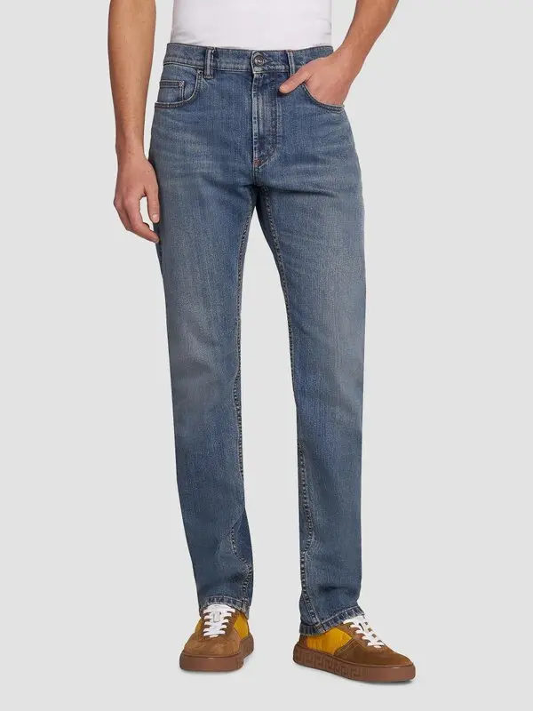 Versace Stretch Light Stone Slim-straight Jeans