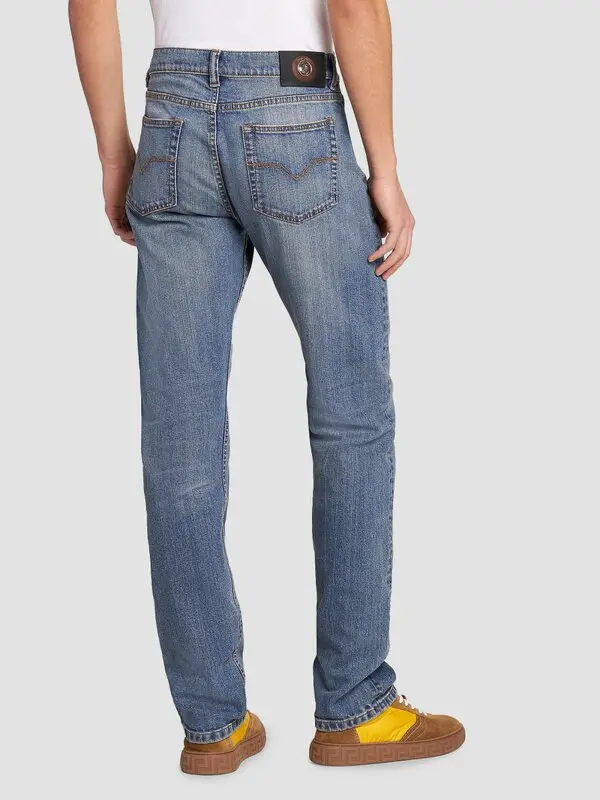 Versace Stretch Light Stone Slim-straight Jeans