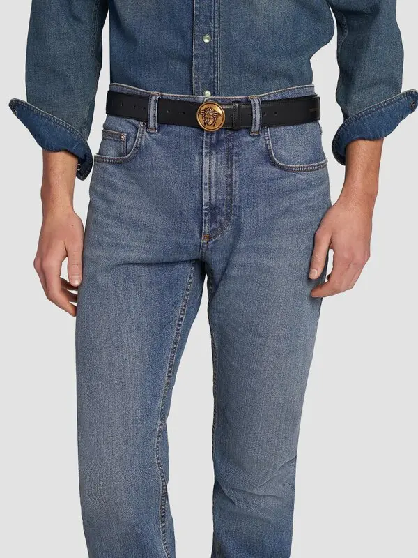 Versace Stretch Light Stone Slim-straight Jeans