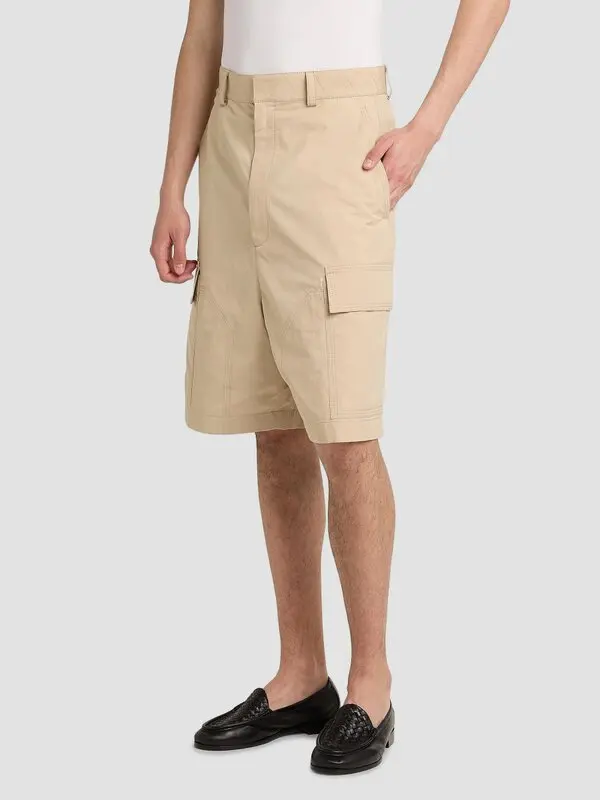 Bottega Veneta Cotton Toile Cargo Shorts