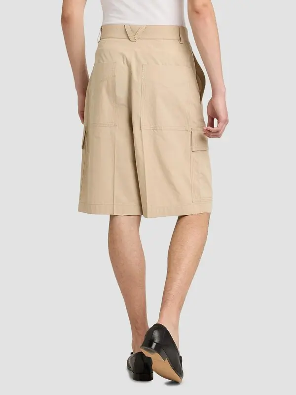 Bottega Veneta Cotton Toile Cargo Shorts