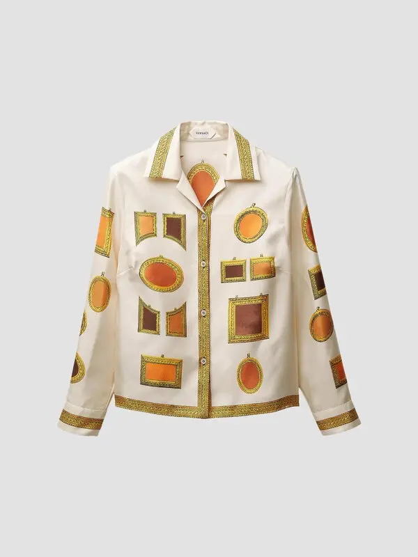 Versace Printed Silk Shirt - Multi Color