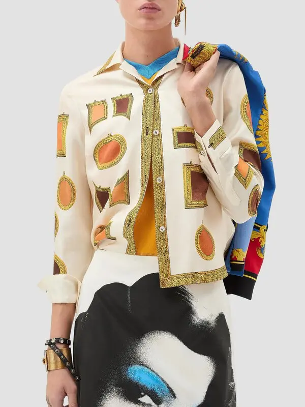 Versace Printed Silk Shirt
