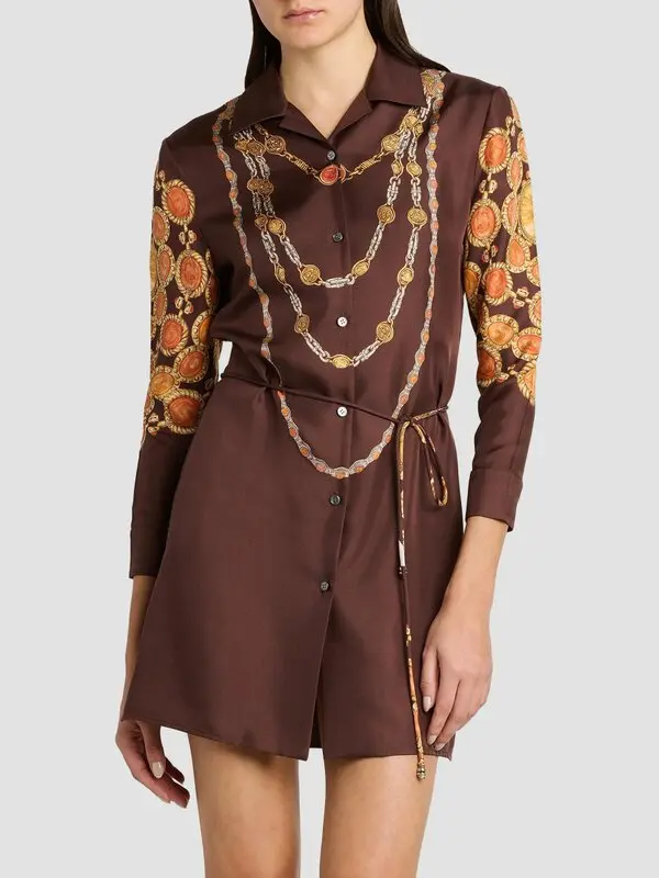 Versace The Lover Silk Twill Shirtdress
