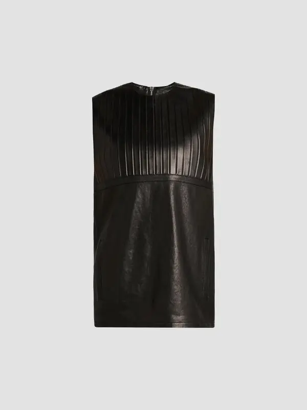 Versace Ribbed Leather Minidress