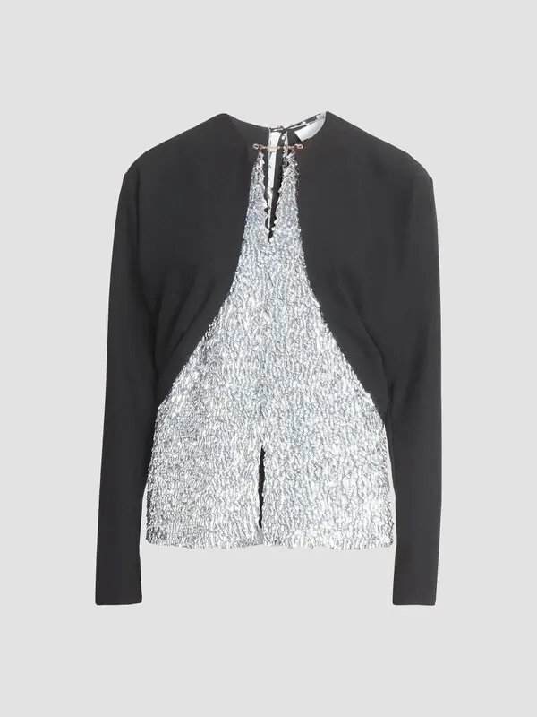 Rabanne Metallic Crepe Blouse