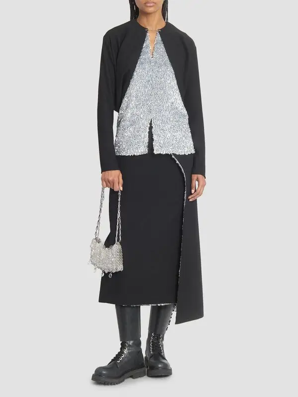 Rabanne Metallic Crepe Blouse