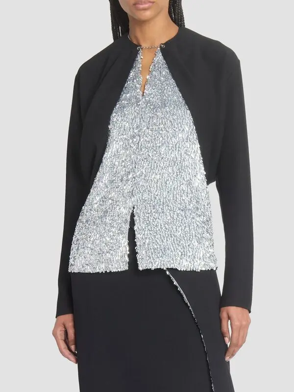 Rabanne Metallic Crepe Blouse