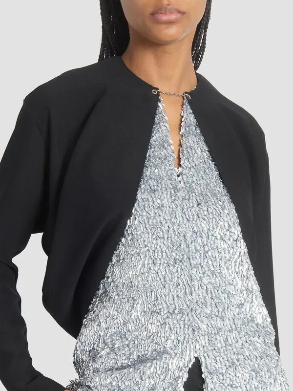 Rabanne Metallic Crepe Blouse