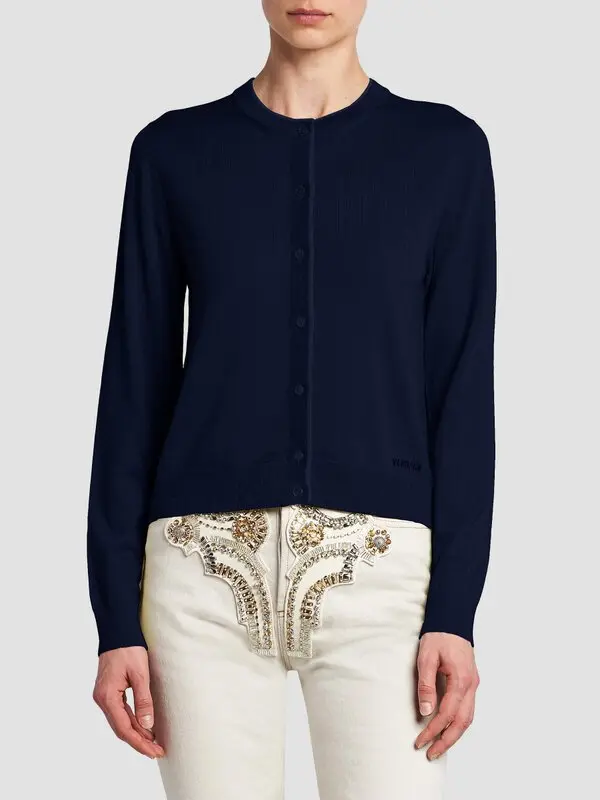 Versace La Vacanza Classic Wool Cardigan