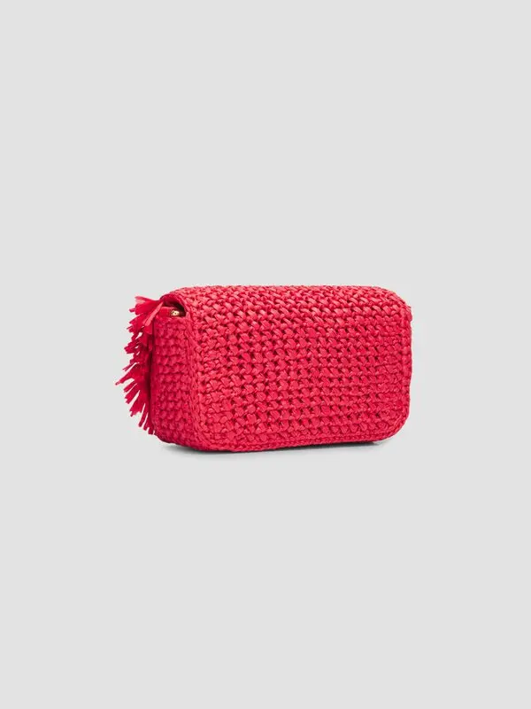 Dolce & Gabbana Anticipo Carretto Raffia Shoulder Bag