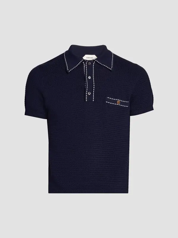 Versace Cotton Polo Sweater