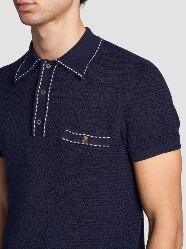 Versace Cotton Polo Sweater