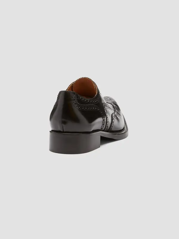 Versace Brogue Leather Oxford Loafers