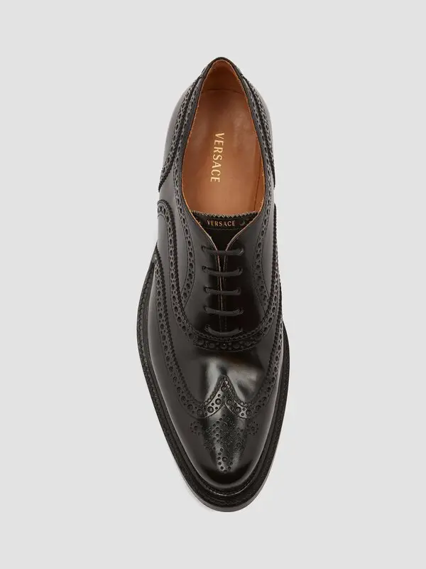 Versace Brogue Leather Oxford Loafers