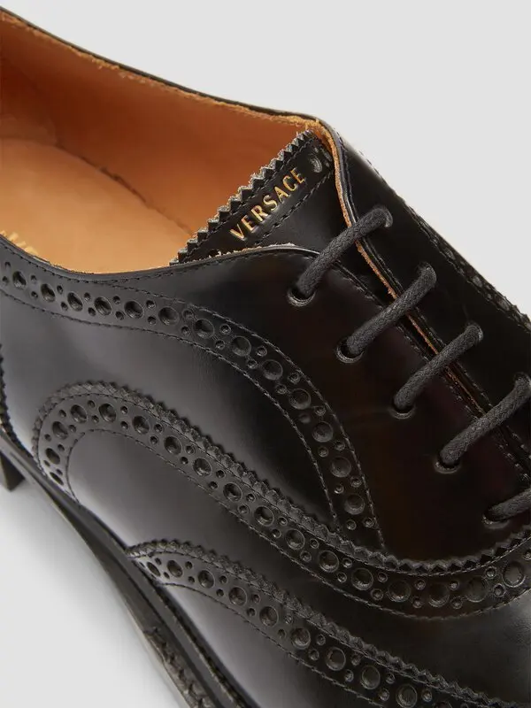 Versace Brogue Leather Oxford Loafers