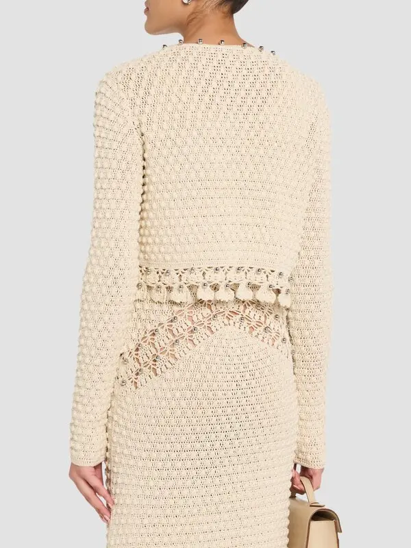 Rabanne Crochet Embellished Cardigan