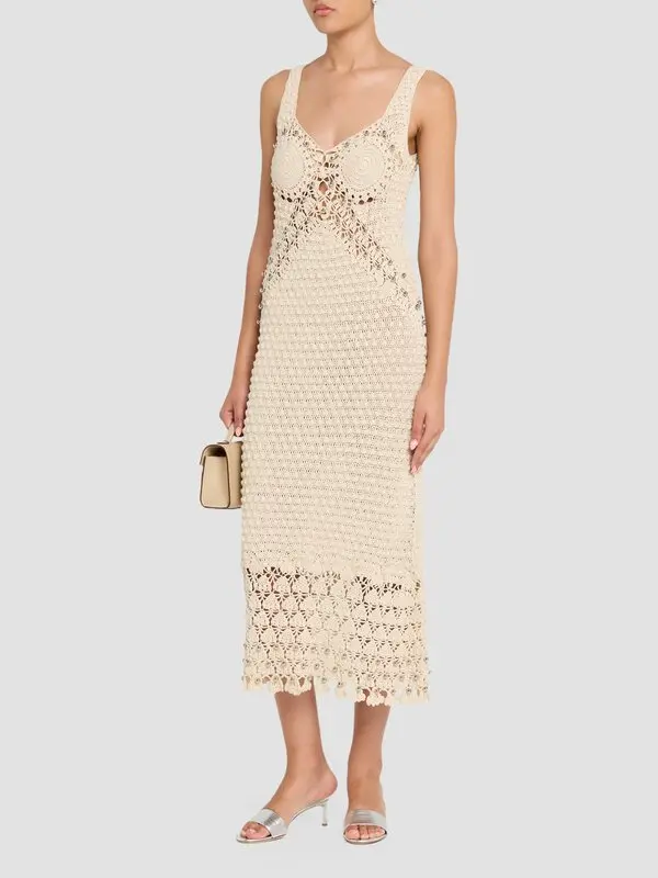 Rabanne Crochet Embellished Midi Dress