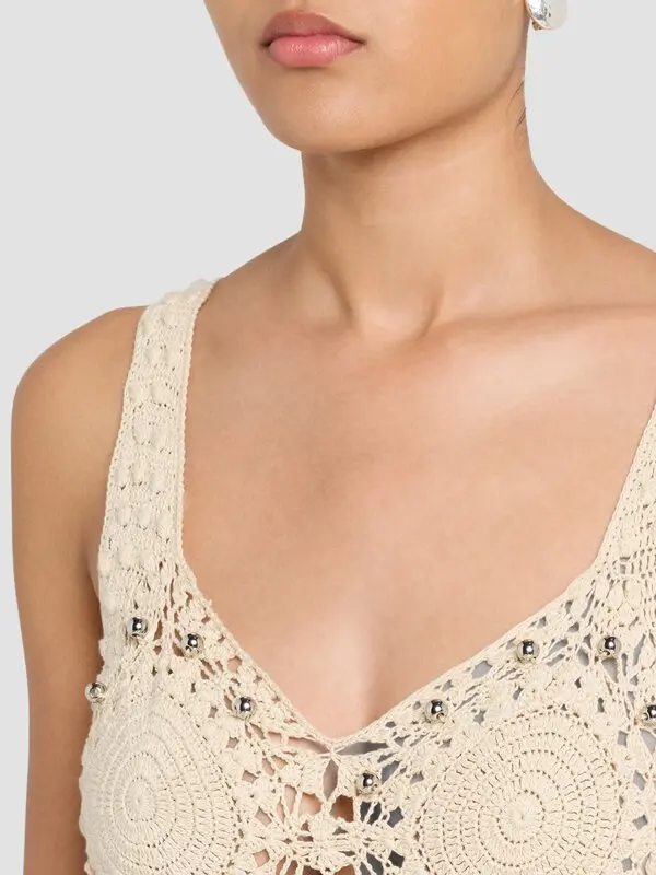 Rabanne Crochet Embellished Midi Dress