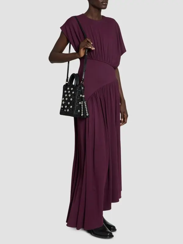 Rabanne Embellished Raffia Top Handle Bag