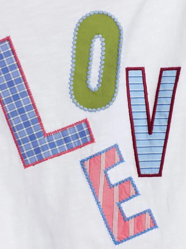 Cinq À Sept Love Collage Patch Shrunken T-shirt