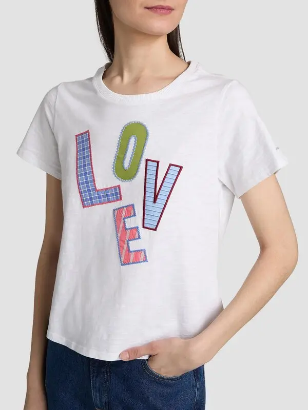 Cinq À Sept Love Collage Patch Shrunken T-shirt