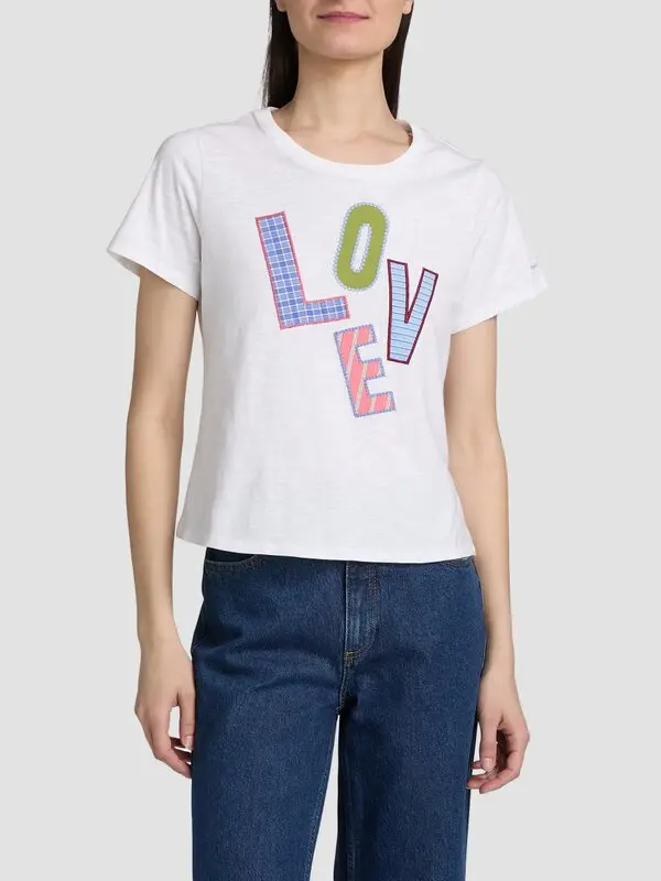 Cinq À Sept Love Collage Patch Shrunken T-shirt