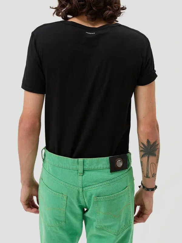 Versace Short-sleeve Cotton Jersey T-shirt - Black