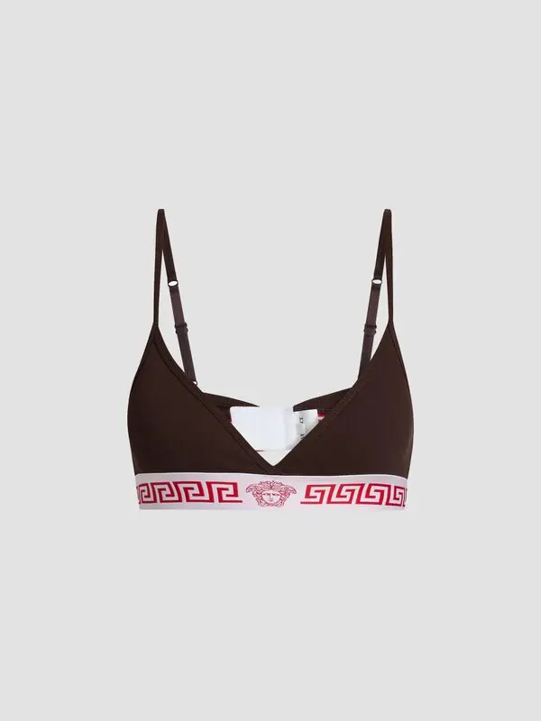 Versace Cotton Jersey Rib Bra