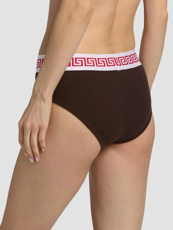 Versace Slip Cotton Rib Briefs