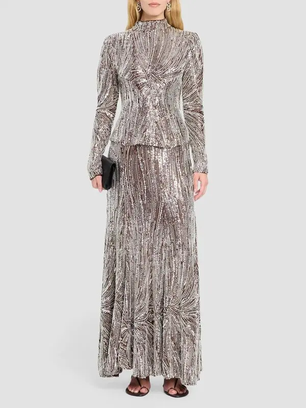 Rabanne Embellished Long-sleeve Top