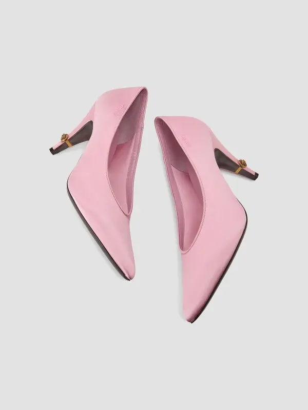 Versace 65mm Medusa Silk Pumps