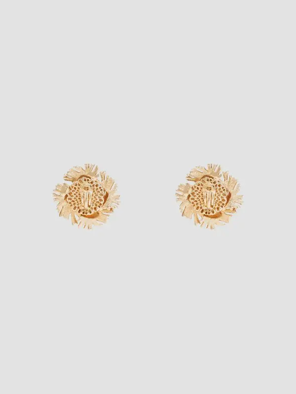 Dolce & Gabbana Goldtone & Imitation Pearl Logo Clip-on Earrings