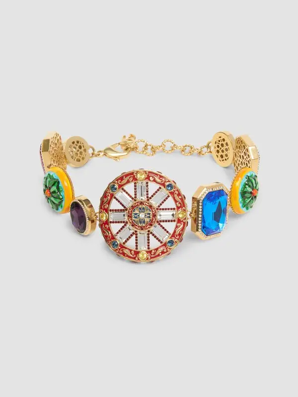 Dolce & Gabbana Goldtone, Glass Crystal & Resin Choker