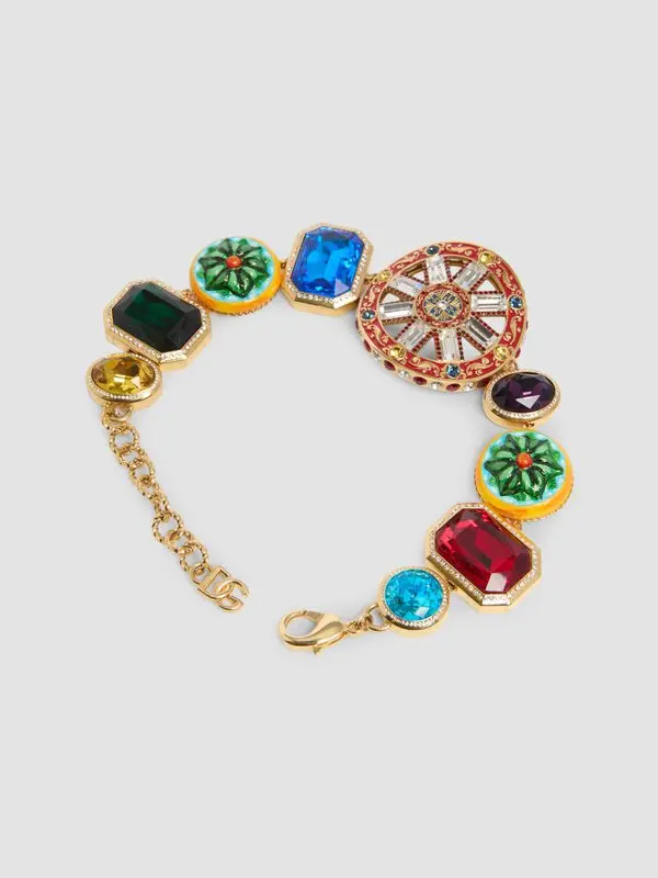 Dolce & Gabbana Goldtone, Glass Crystal & Resin Choker