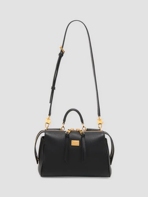 Dolce & Gabbana Vittoria Leather Top Handle Bag - Nero
