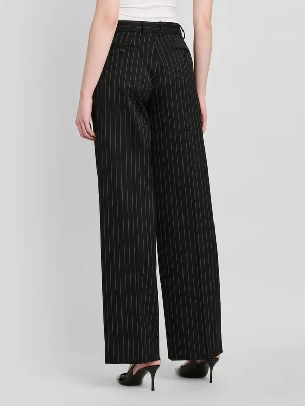 Dolce & Gabbana Pinstriped Virgin Wool-cashmere Straight-leg Pants