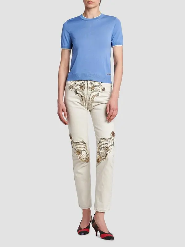 Versace La Vacanza Classic Stretch Wool Sweater