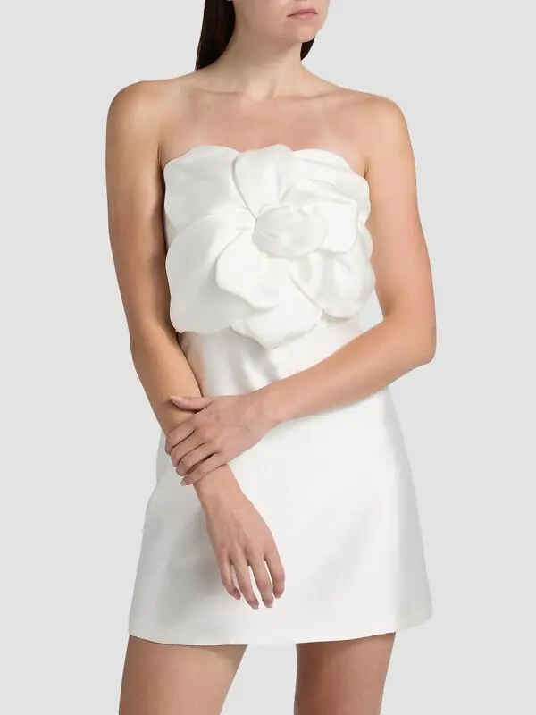 SACHIN BABI Anora Floral-appliqué Strapless Minidress