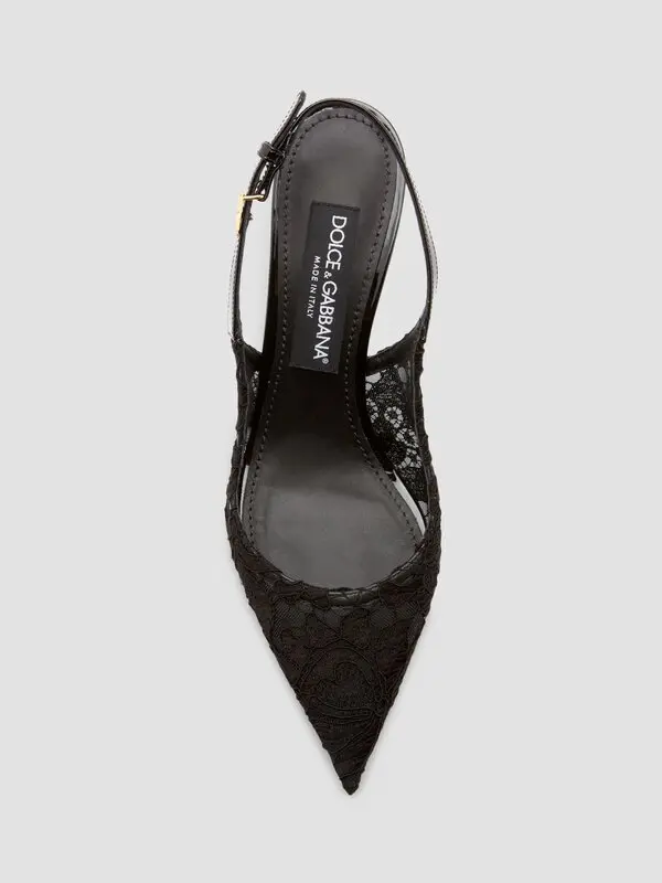Dolce & Gabbana Lace Slingback Pumps