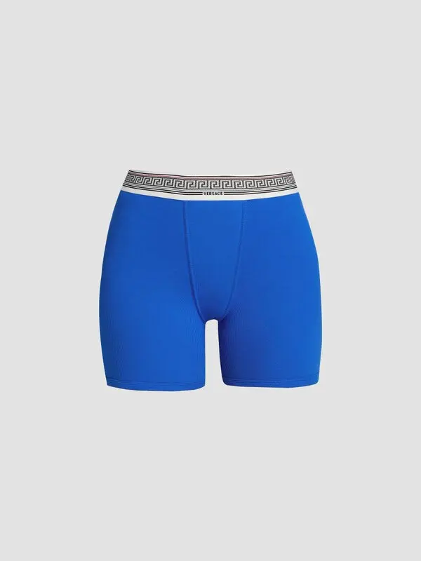 Versace Ciclista Cotton Rib-knit Trunks