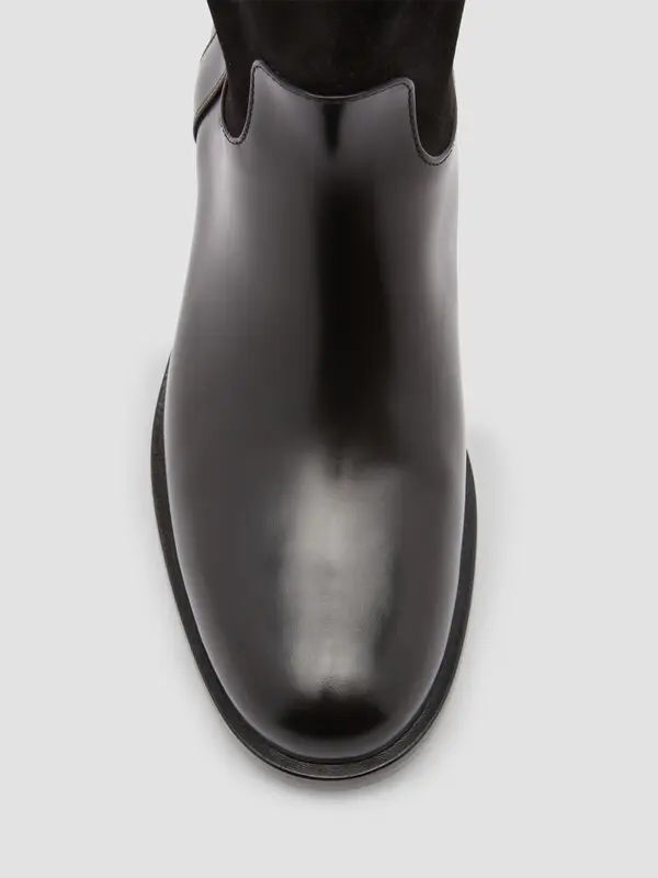Dolce & Gabbana Equestrian Suede & Leather Boots