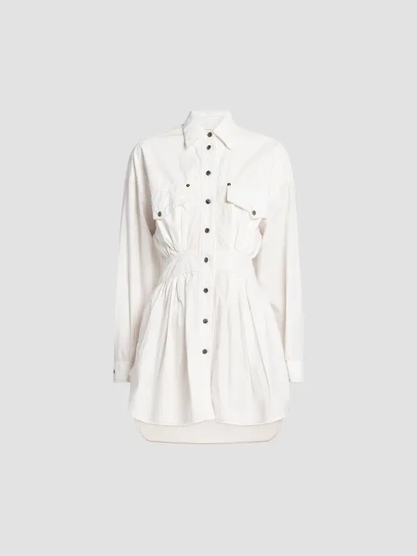 Versace La Vacanza Poplin Cotton Utility Shirtdress