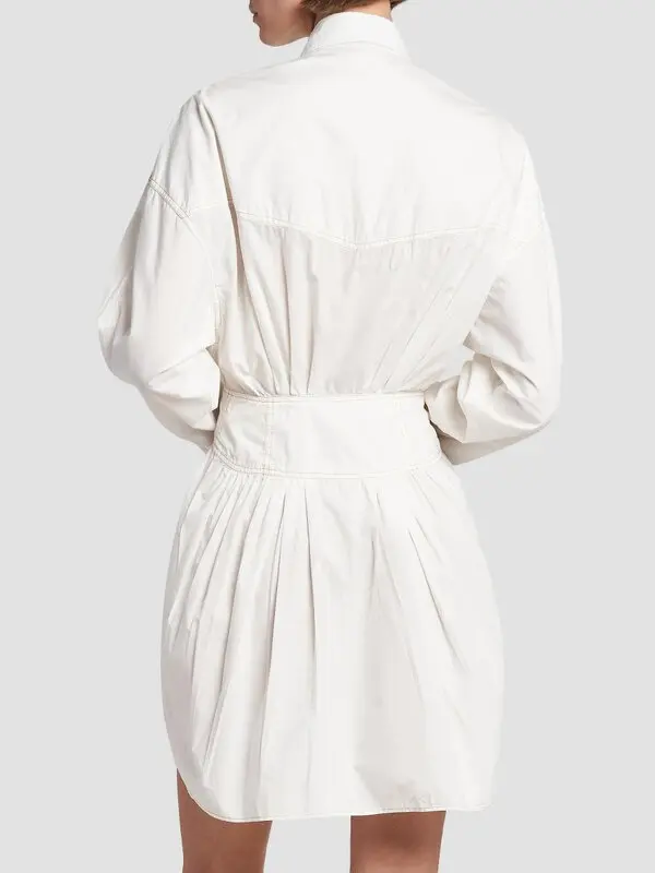 Versace La Vacanza Poplin Cotton Utility Shirtdress