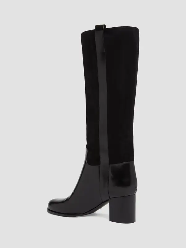 Dolce & Gabbana Equestrian 60mm Suede & Leather Boots