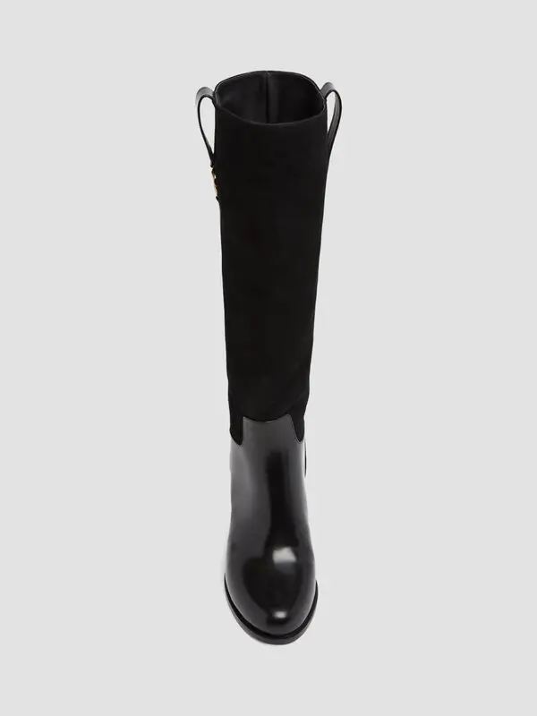 Dolce & Gabbana Equestrian 60mm Suede & Leather Boots