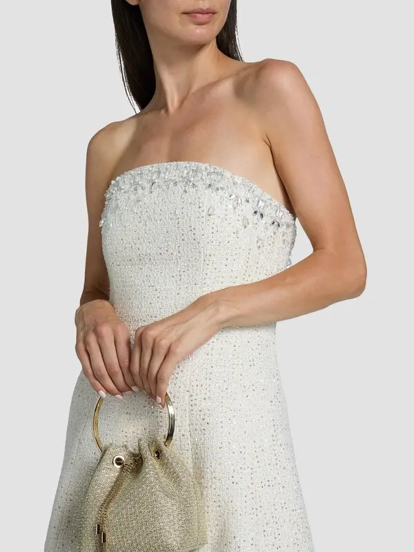 SACHIN BABI Daphne Embellished-tweed Strapless Minidress