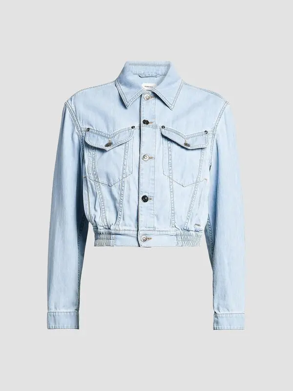Versace Denim Chambray Blouson Trucker Jacket