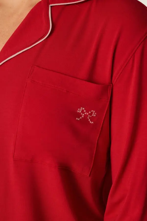 PJ Salvage Personalized Sweetheart Dreams Red Long Sleeve Pajama Set